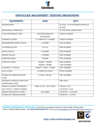 Techmech_new_Profile | PDF