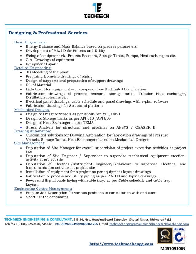 Techmech_new_Profile | PDF