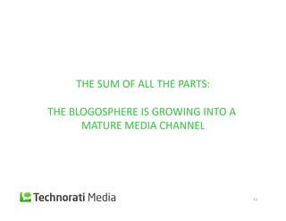 Technorati's state of the blogosphere presentation-2010 | PPT