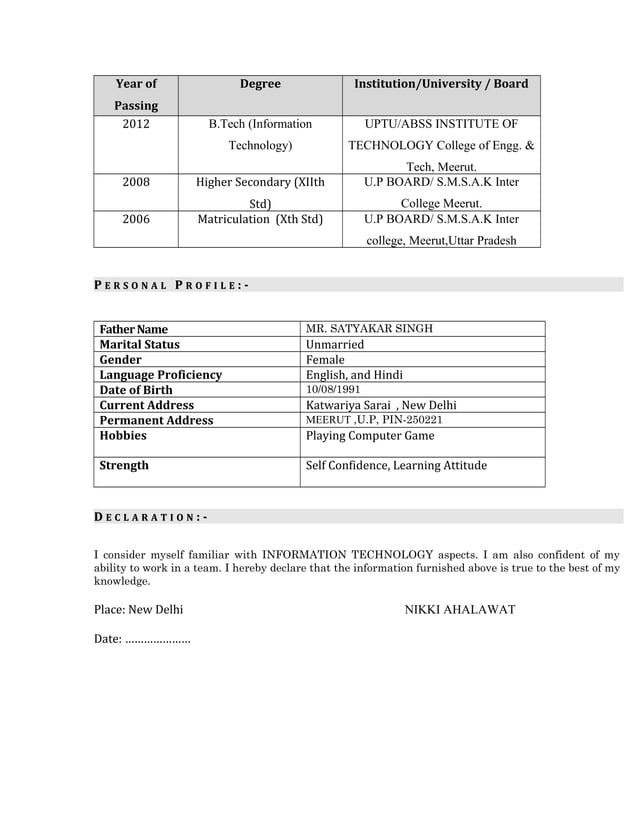 nikkiresume - Copy | DOC | Web Development | Internet