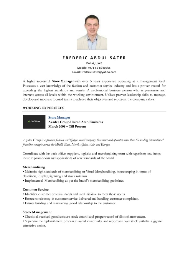 frederic Sater cv | PDF