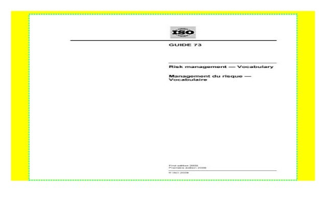 ISO Guide 73:2009, Risk management - Vocabulary ((Download))^^@@