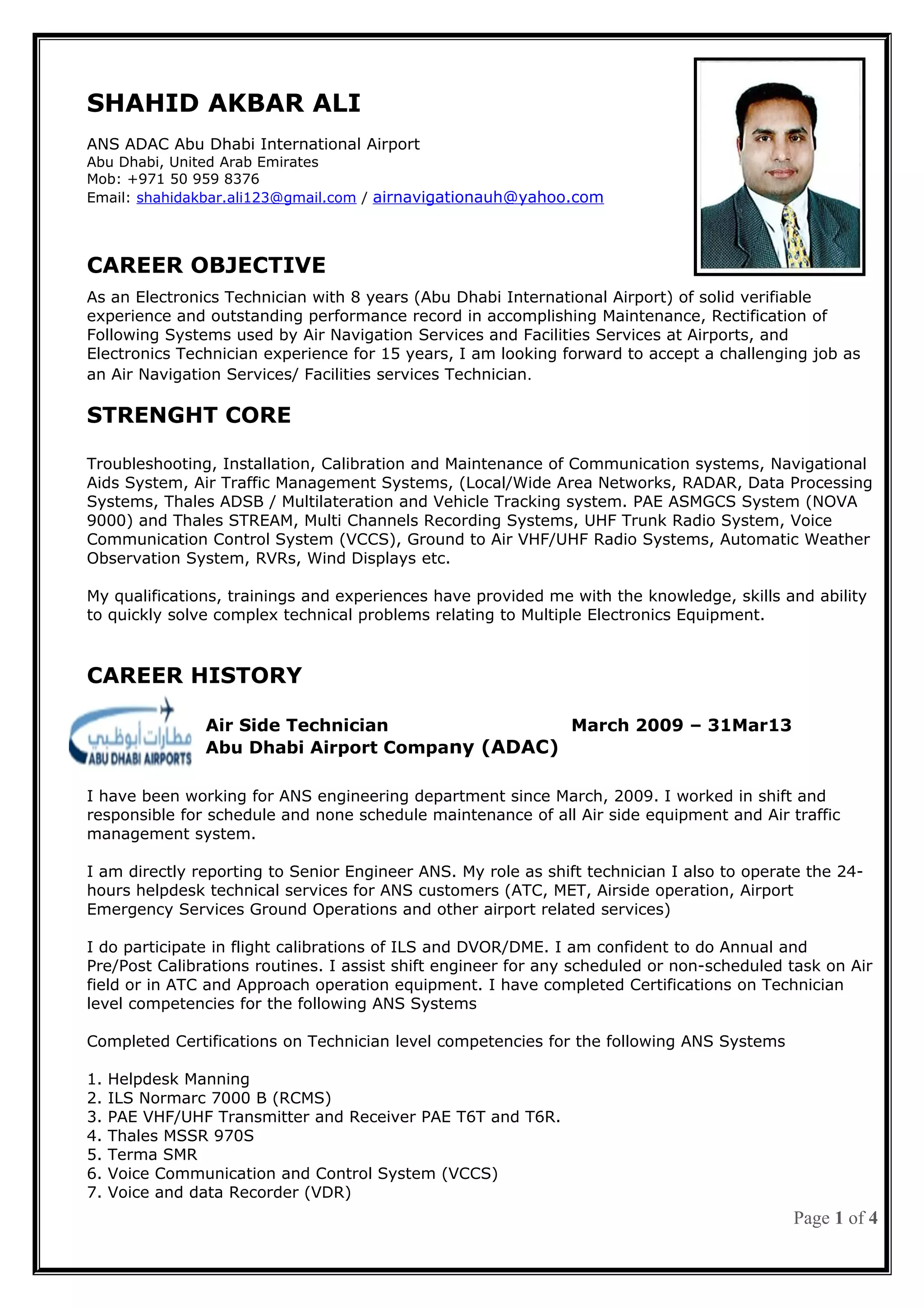 Shahid Akbar Ali - CV | PDF