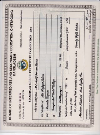 SSC certificate | PDF