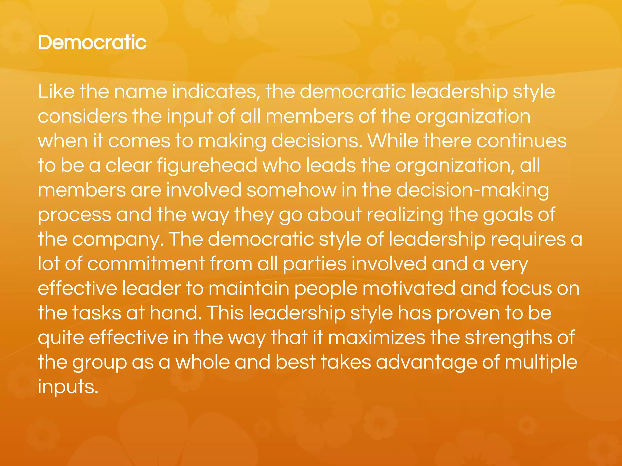 6 Of The Most Common Leadership Styles | PPT