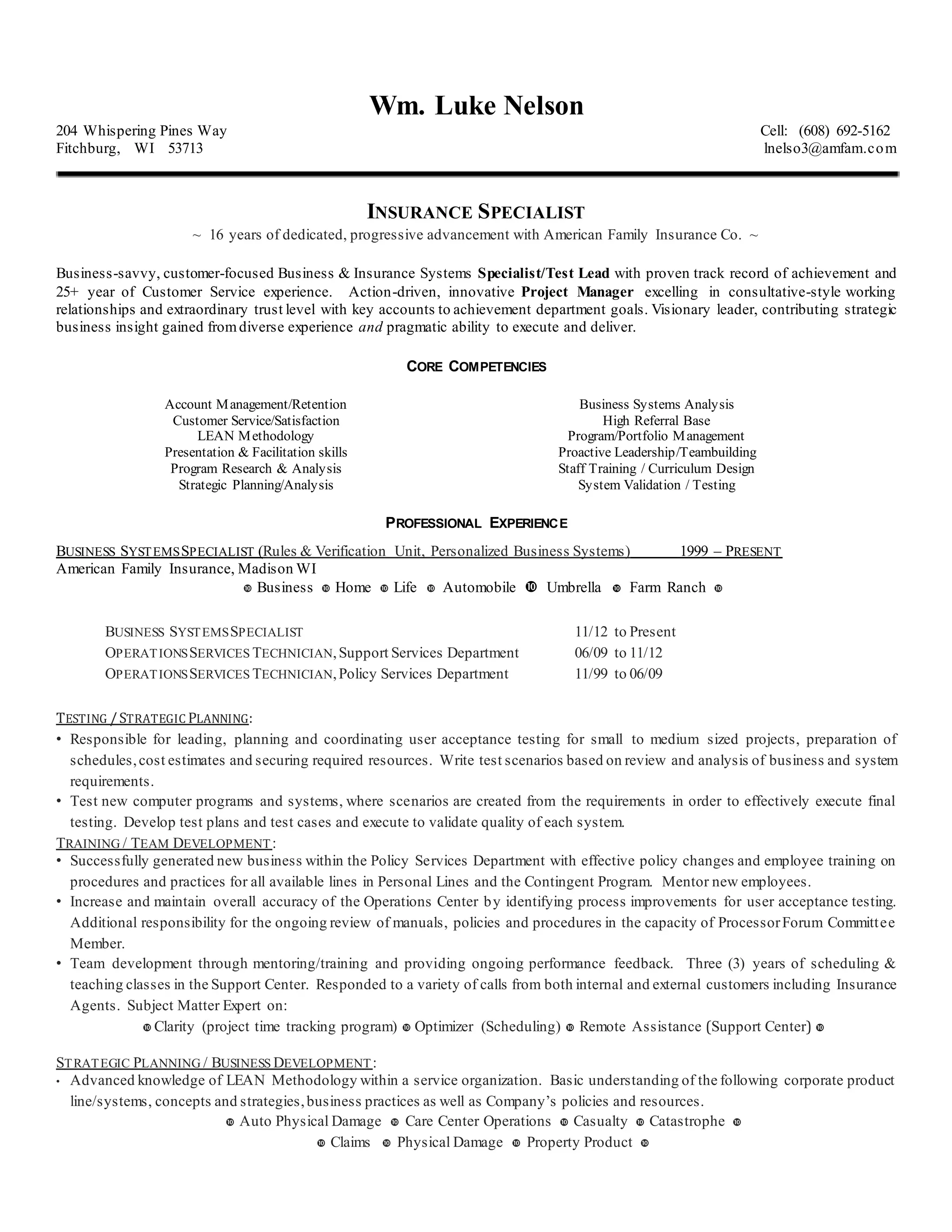 Resume NELSONLuke | PDF