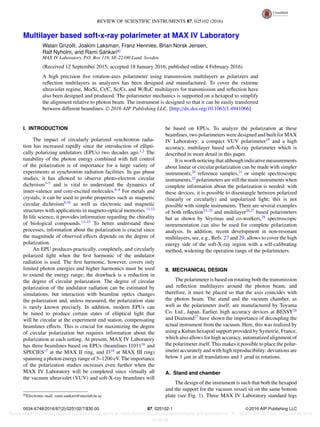 Multilayer based soft-x-ray polarimeter at MAX IV Laboratory | PDF