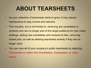 Bullhorn Tearsheets PPT | PPTX