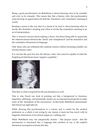 Bruno Bettelheim on 'Freud and Man's Soul' | DOCX
