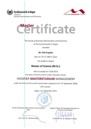 Master Certificate Page 1 English | PDF