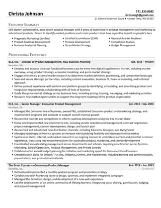 Christa Johnson - Resume - 2016 | PDF