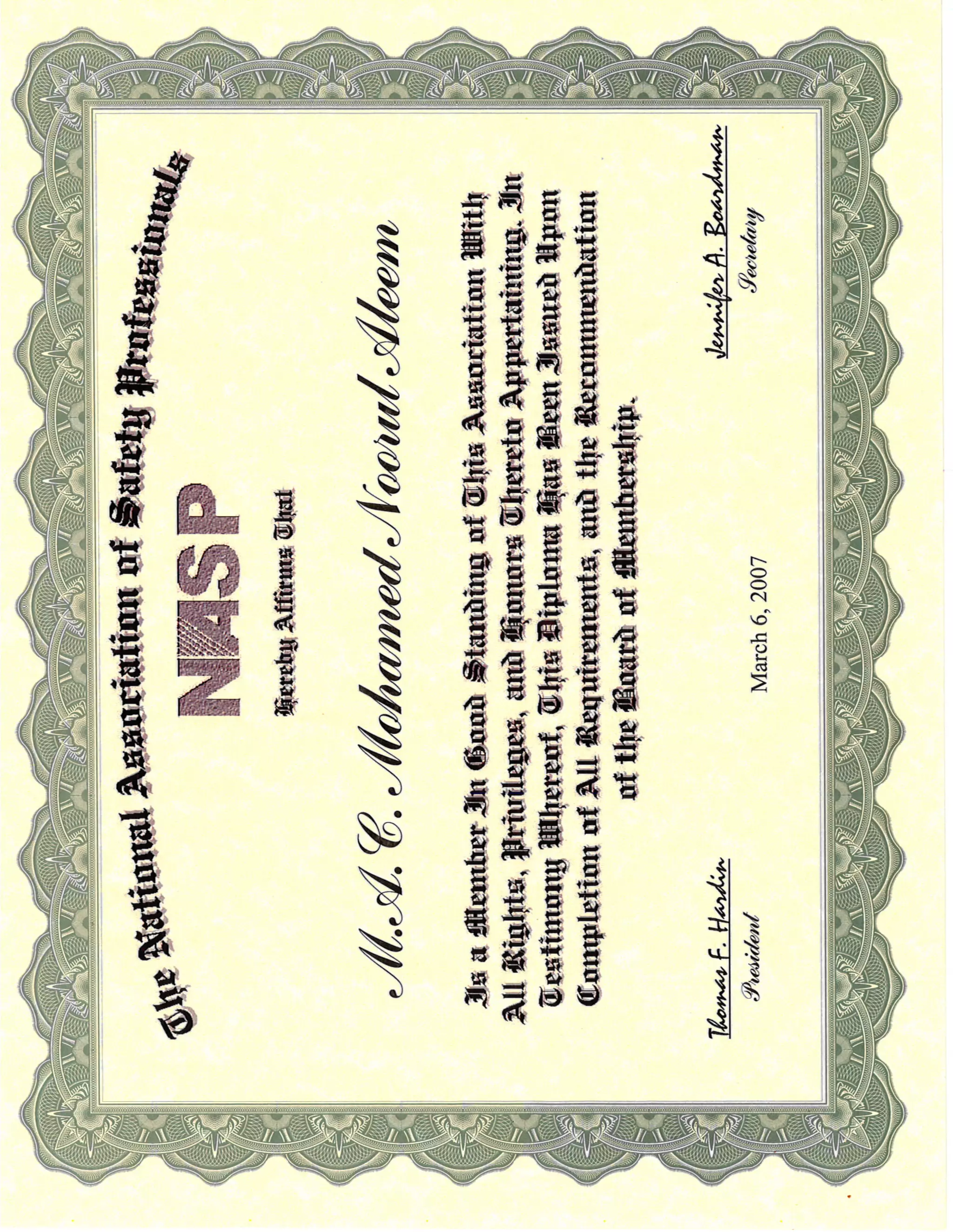 NASP Dip. in Safety | PDF