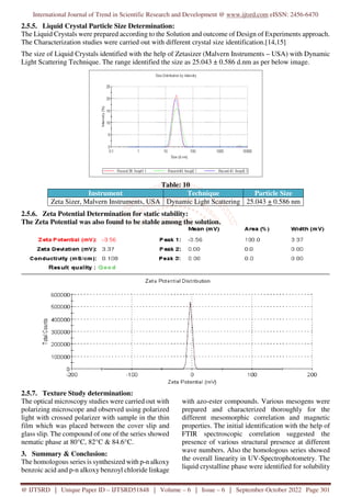 A Study of Synthesis and Characterization of Liquid Crystalline Substances | PDF
