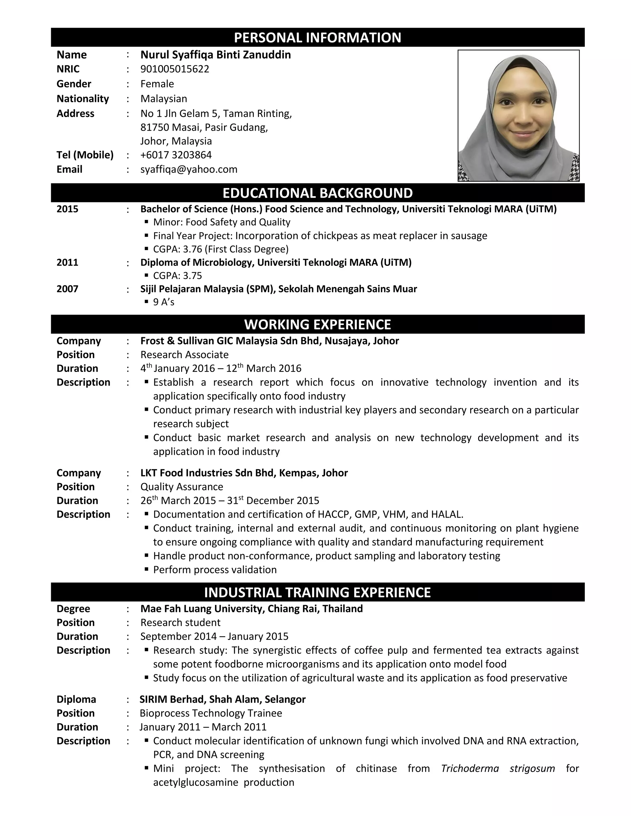 CV_NURUL SYAFFIQA | PDF