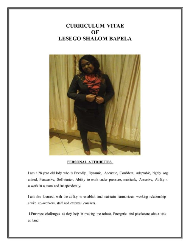 Lesego Bapela Cv. | PDF
