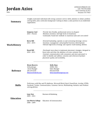 Jordan Azios Resume | PDF