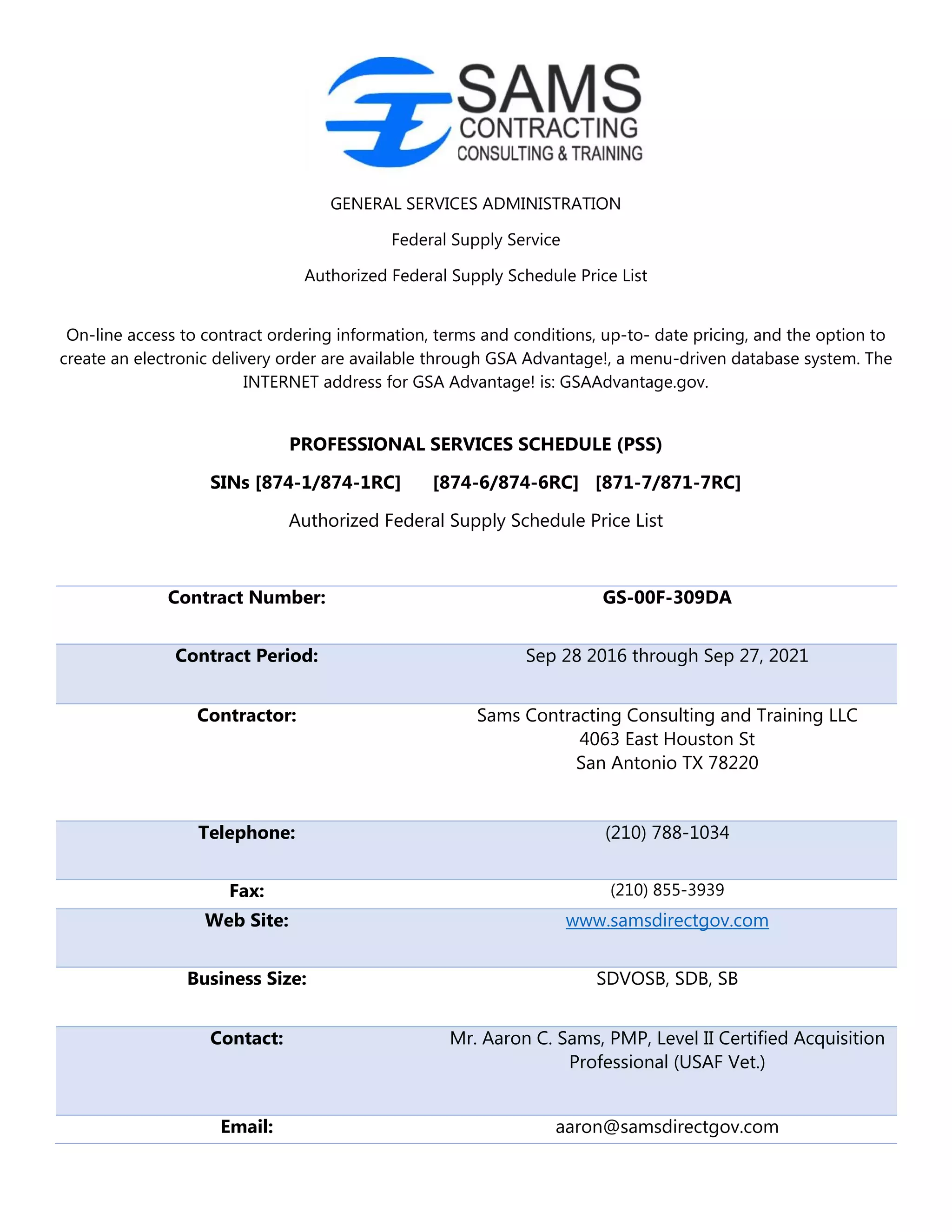 GSA Schedule Pricelist.PDF