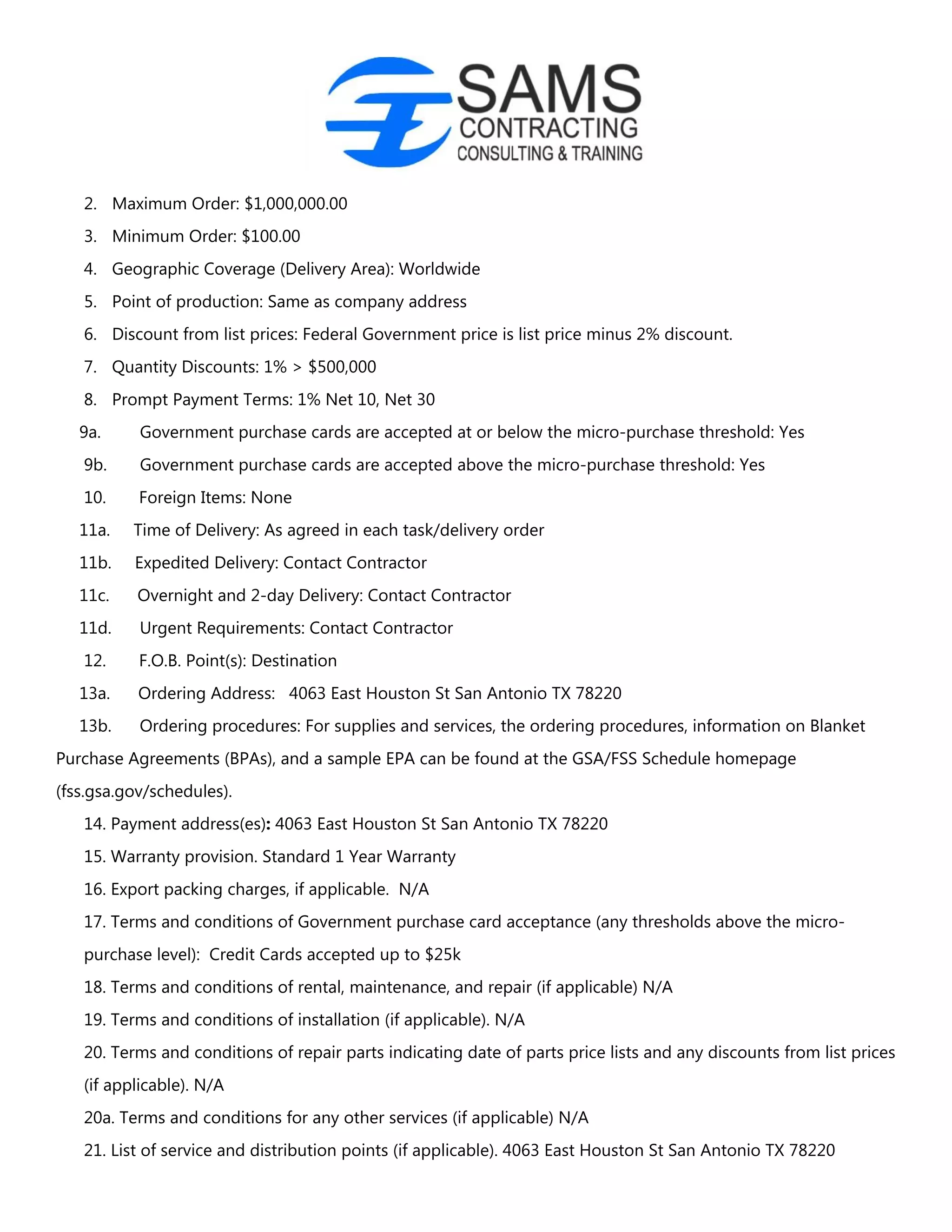 GSA Schedule Pricelist.PDF