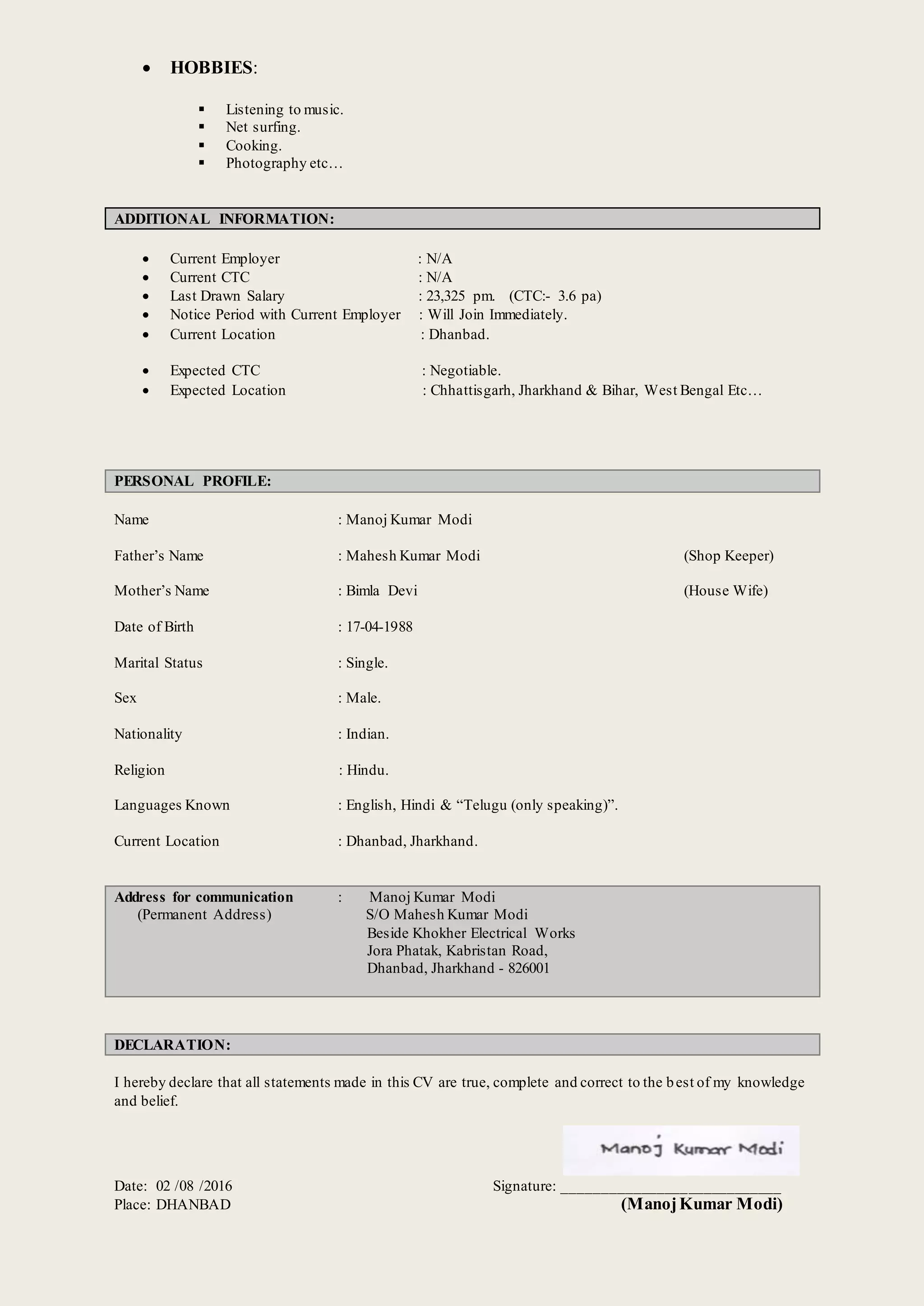 MKM RESUME | PDF