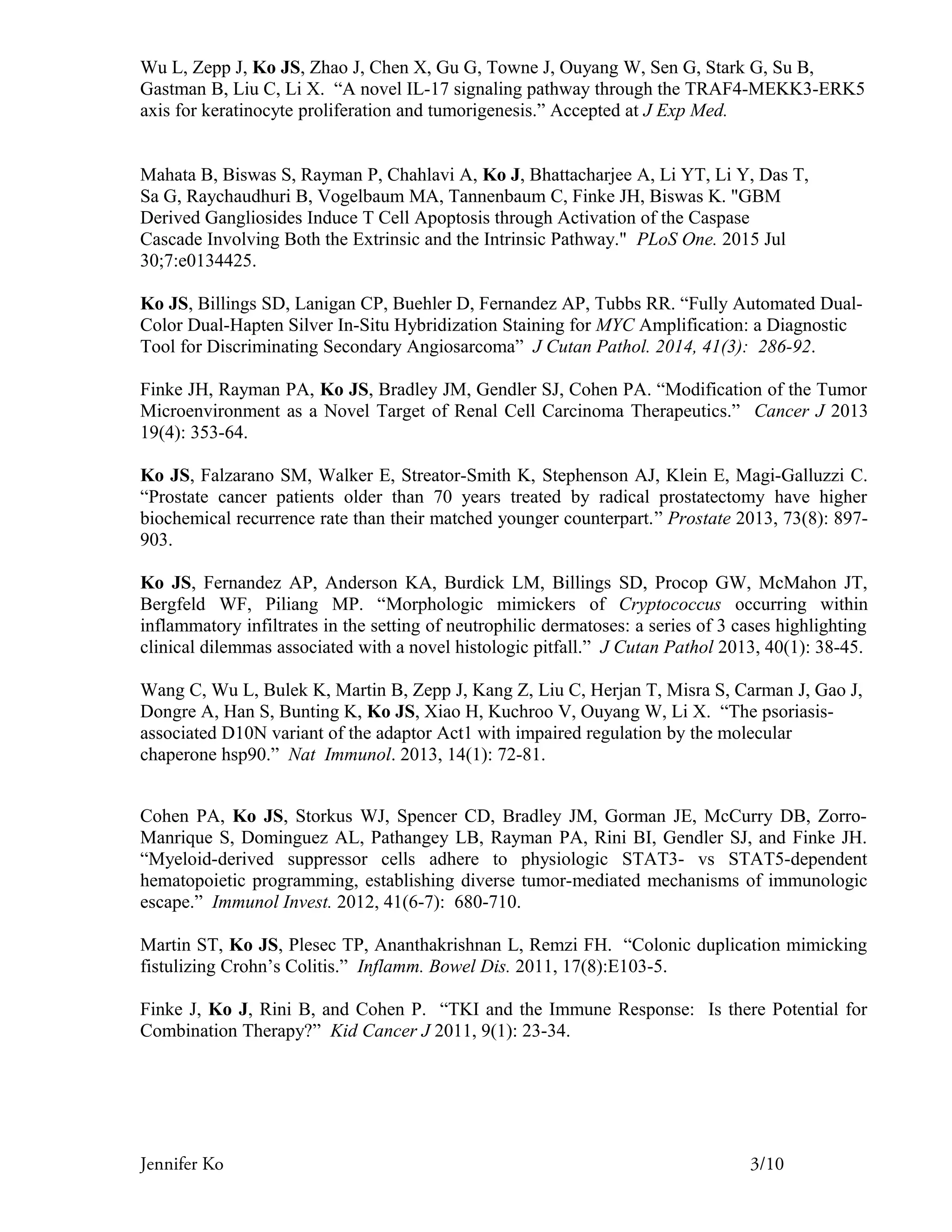 CV Jennifer Ko 10.2015