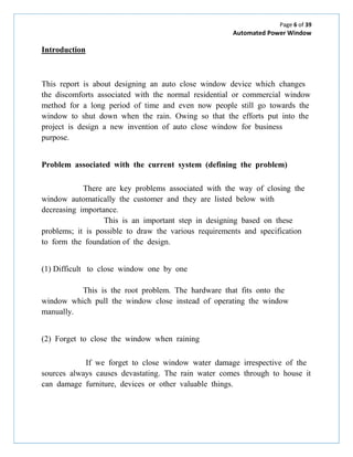 Automated Window System | PDF