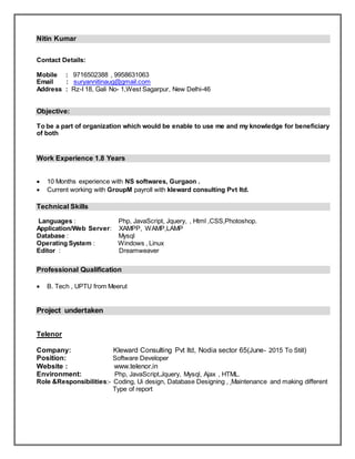 Resume | DOCX | Computer Software and Applications | Computing