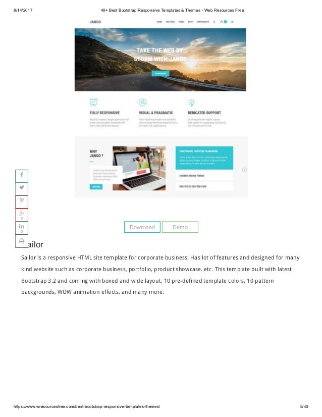 bootstrap responsive templates