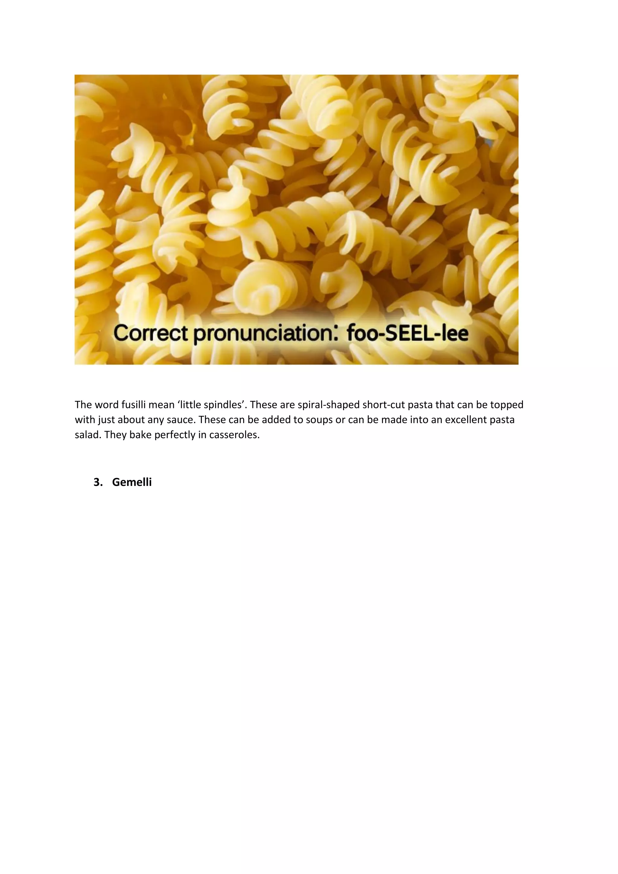 Know Your Pasta with this guide | PDF