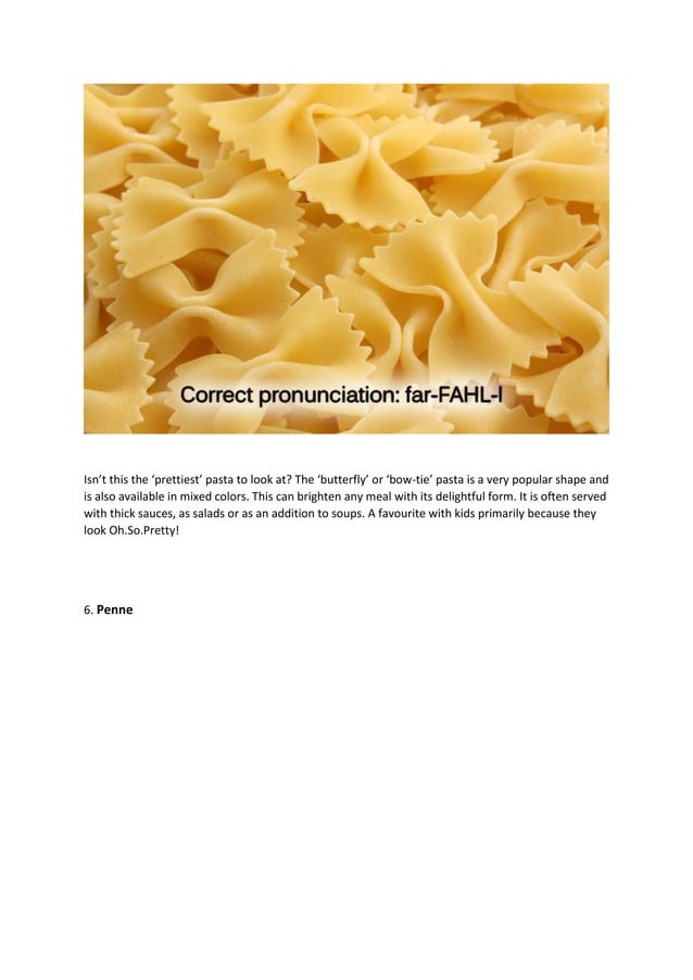 Know Your Pasta with this guide | PDF