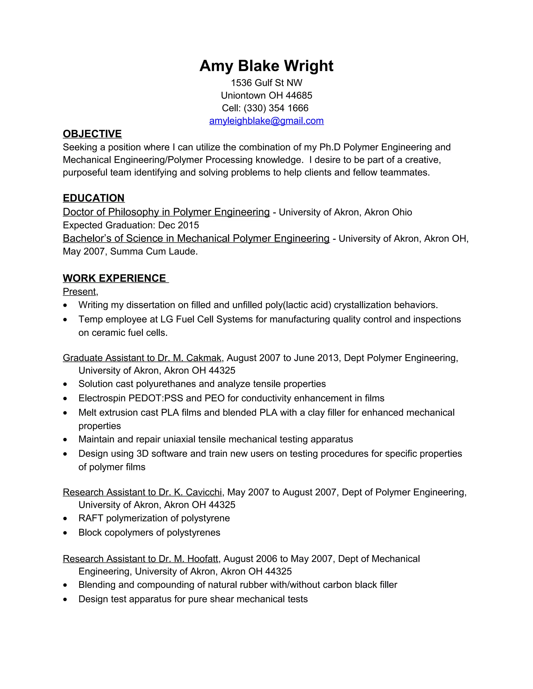 Wright Blake Amy resume | DOC