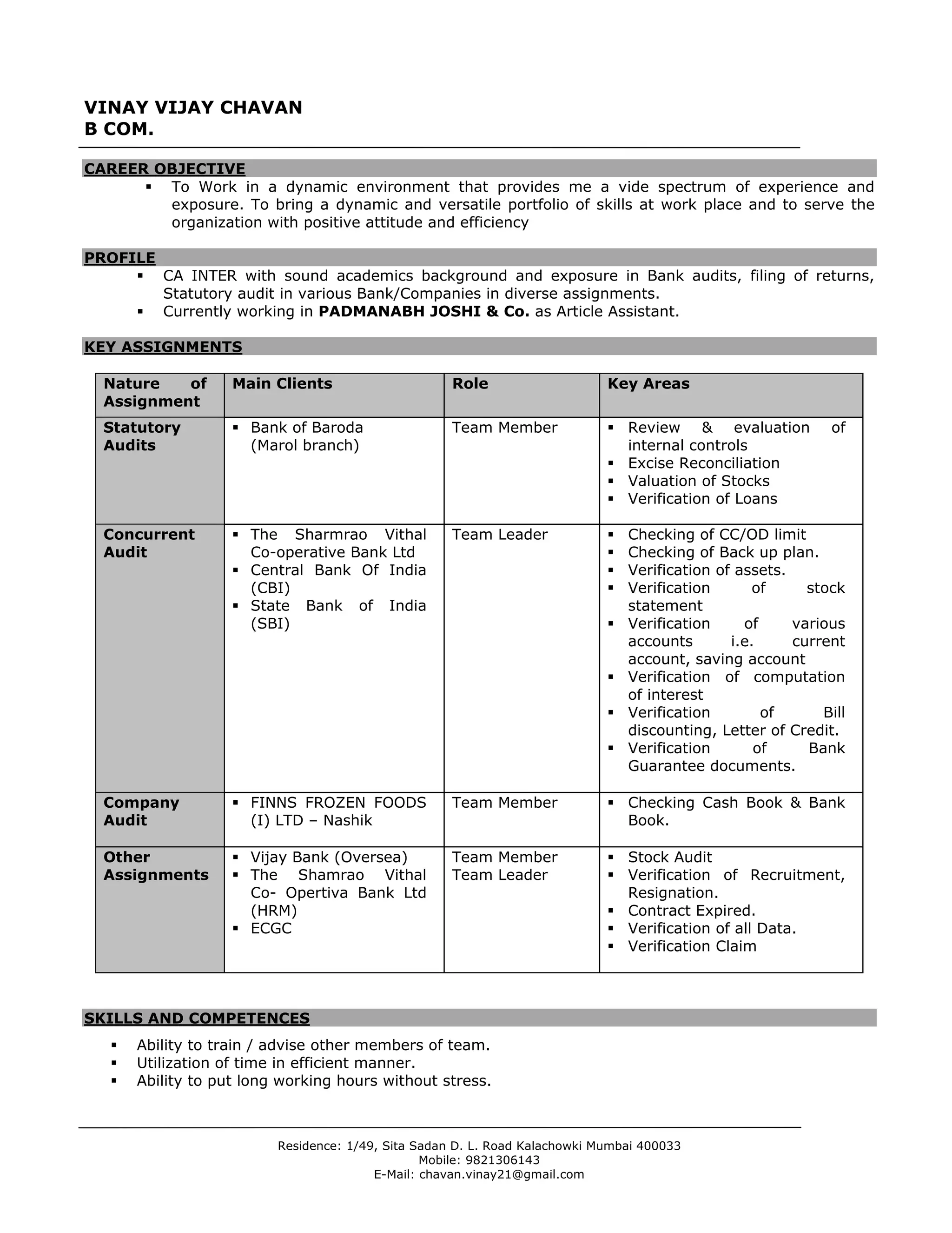 Vinay Resume | PDF