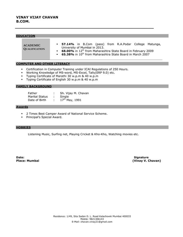 Vinay Resume | PDF