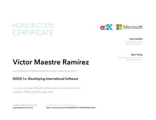 Developing International Software Certificate | PPT