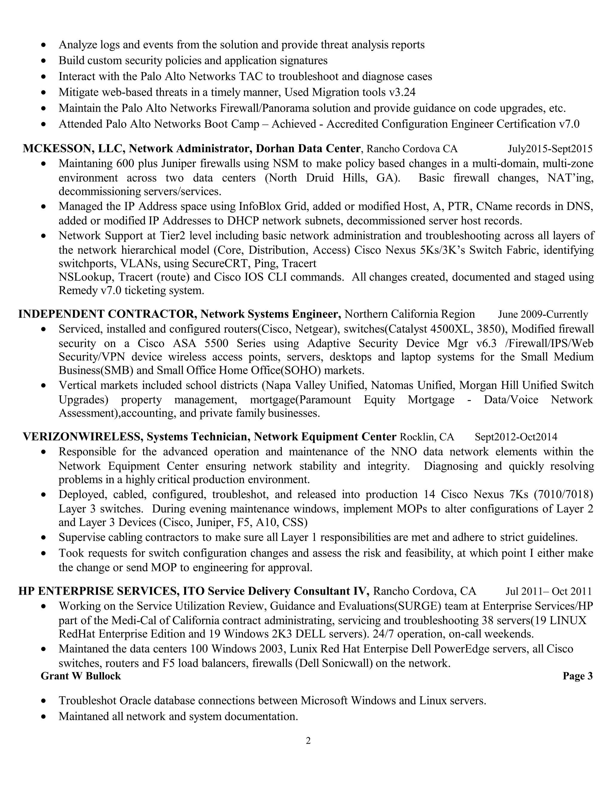 Bullock Grant7o_Resume Redo v17_01 09 2017 | PDF