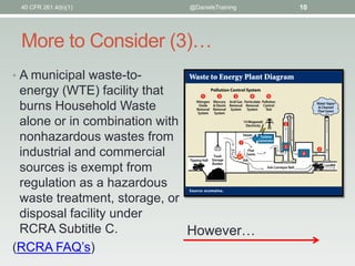 40 cfr 261.4(b)(1) - The Household Hazardous Waste Exclusion | PPT