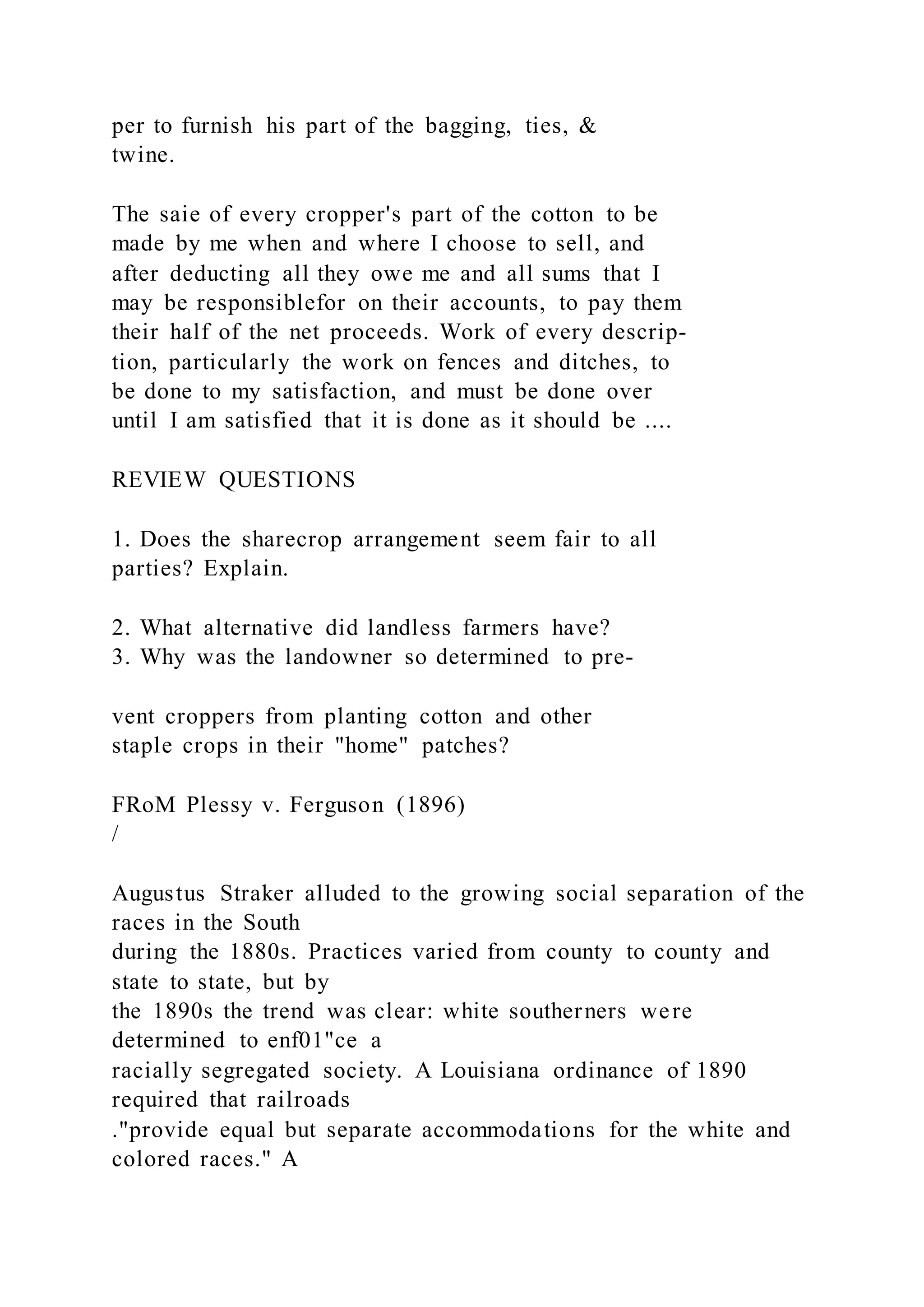 40 CHAPTER 18 THE NEW SOUTH AND THE NEW WEST, 1865-1900 .docx