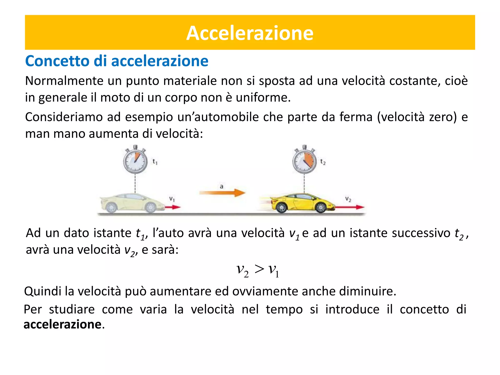 40 cinematica moto rettilineo e accelerazione media | PDF