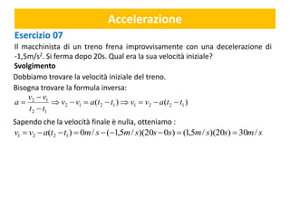 40 cinematica moto rettilineo e accelerazione media | PPT