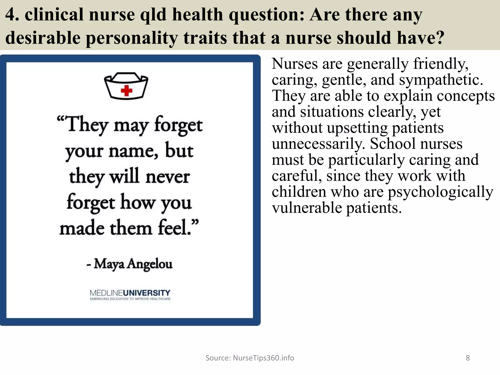 40 clinical nurse qld health interview questions and answers pdf | PPTX