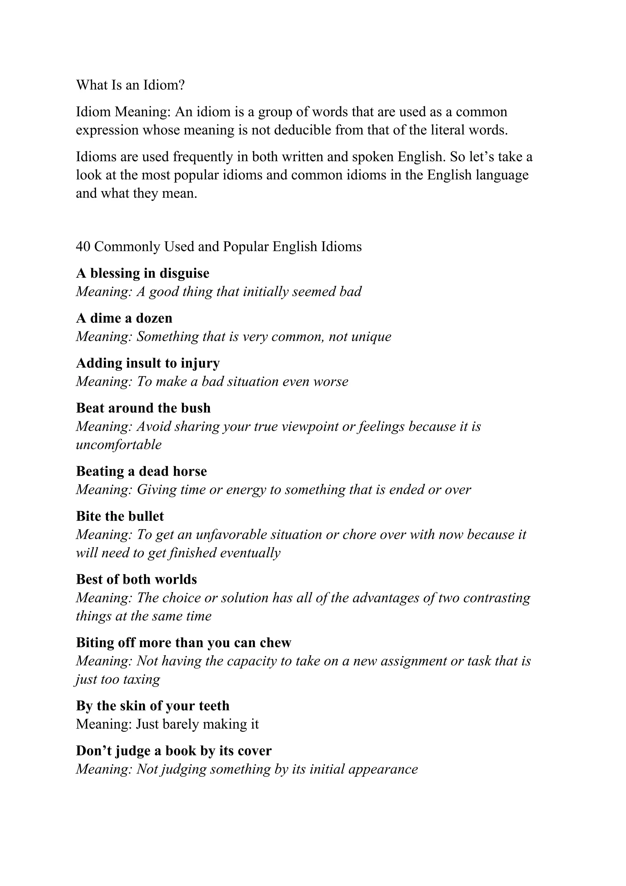 40 Commonly Used and Popular English Idioms.docx