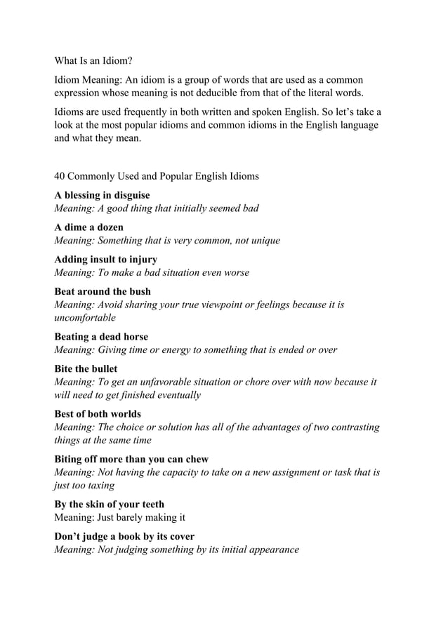 40 Commonly Used and Popular English Idioms.docx