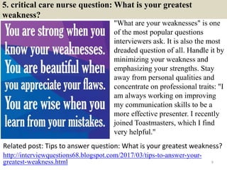 40 critical care nurse interview questions and answers pdf | PPTX