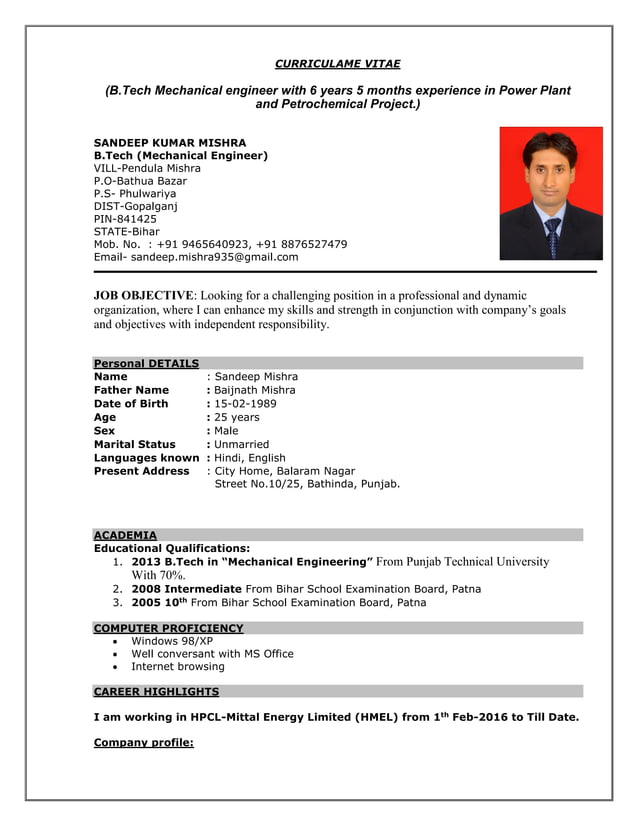 B.Tech (Mechanical Engineer.) | PDF