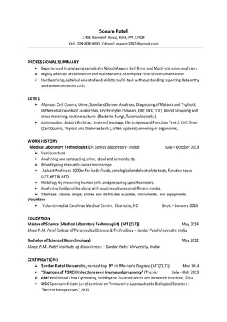 Sonam Patel resume | DOCX