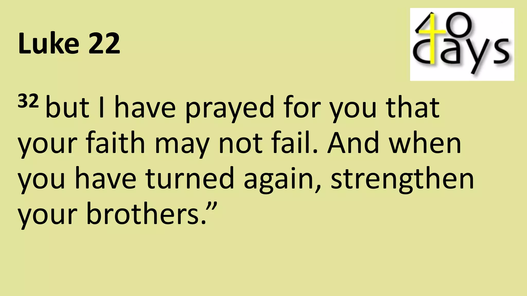 40 days: Peter and Jesus | PPTX