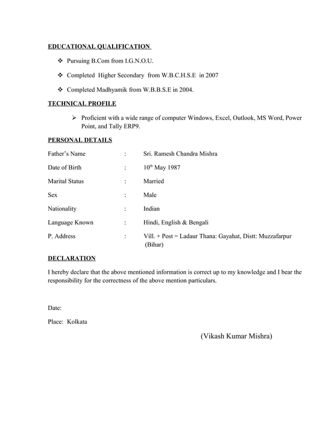 Vikash Resume | DOC