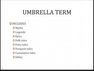 Traditional Literature | PPTX