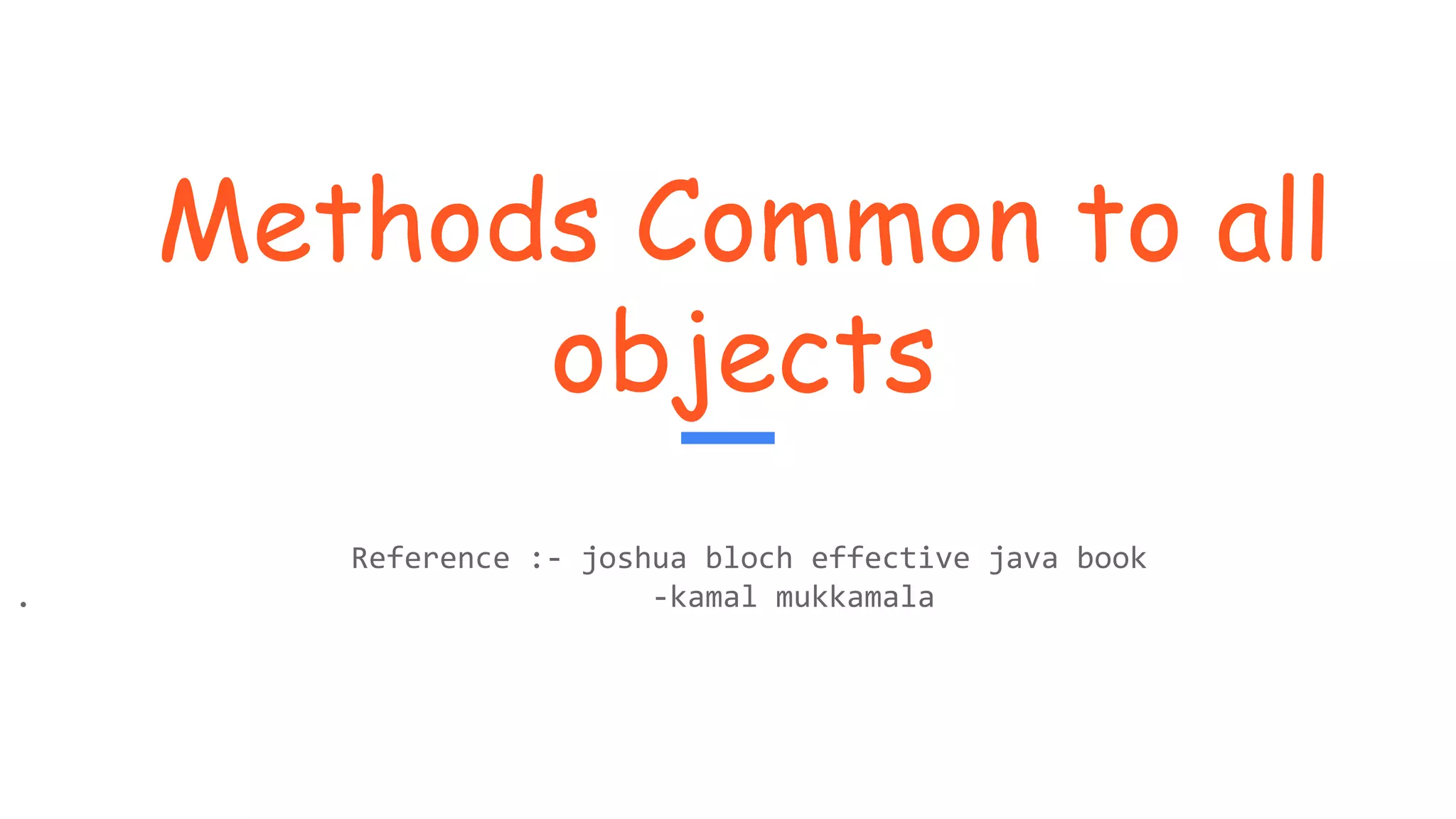 Joshua bloch effect java chapter 3 | PPTX
