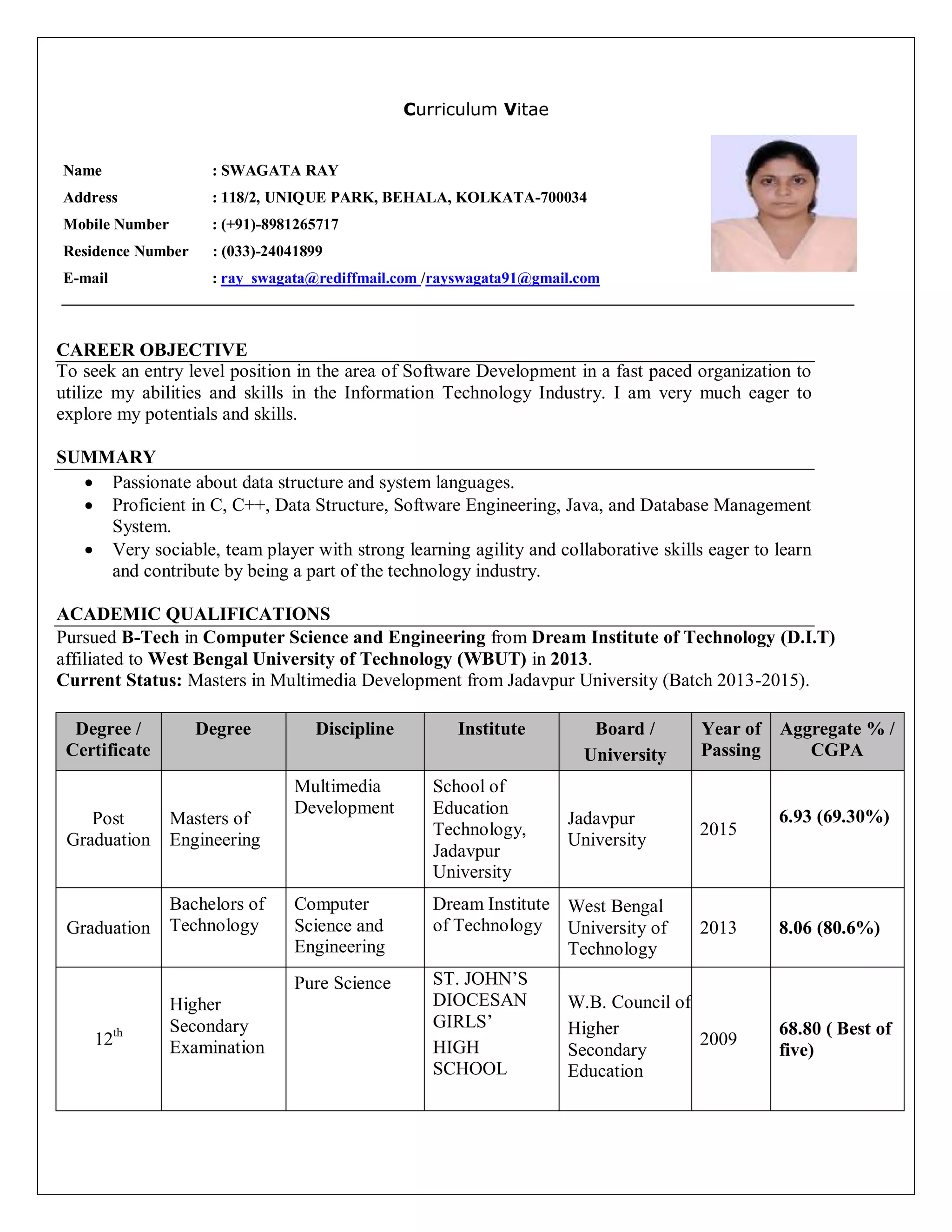 Resume1 | PDF