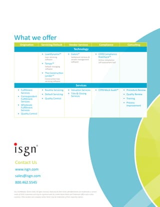 ISGN LoanDynamix Brochure | PDF
